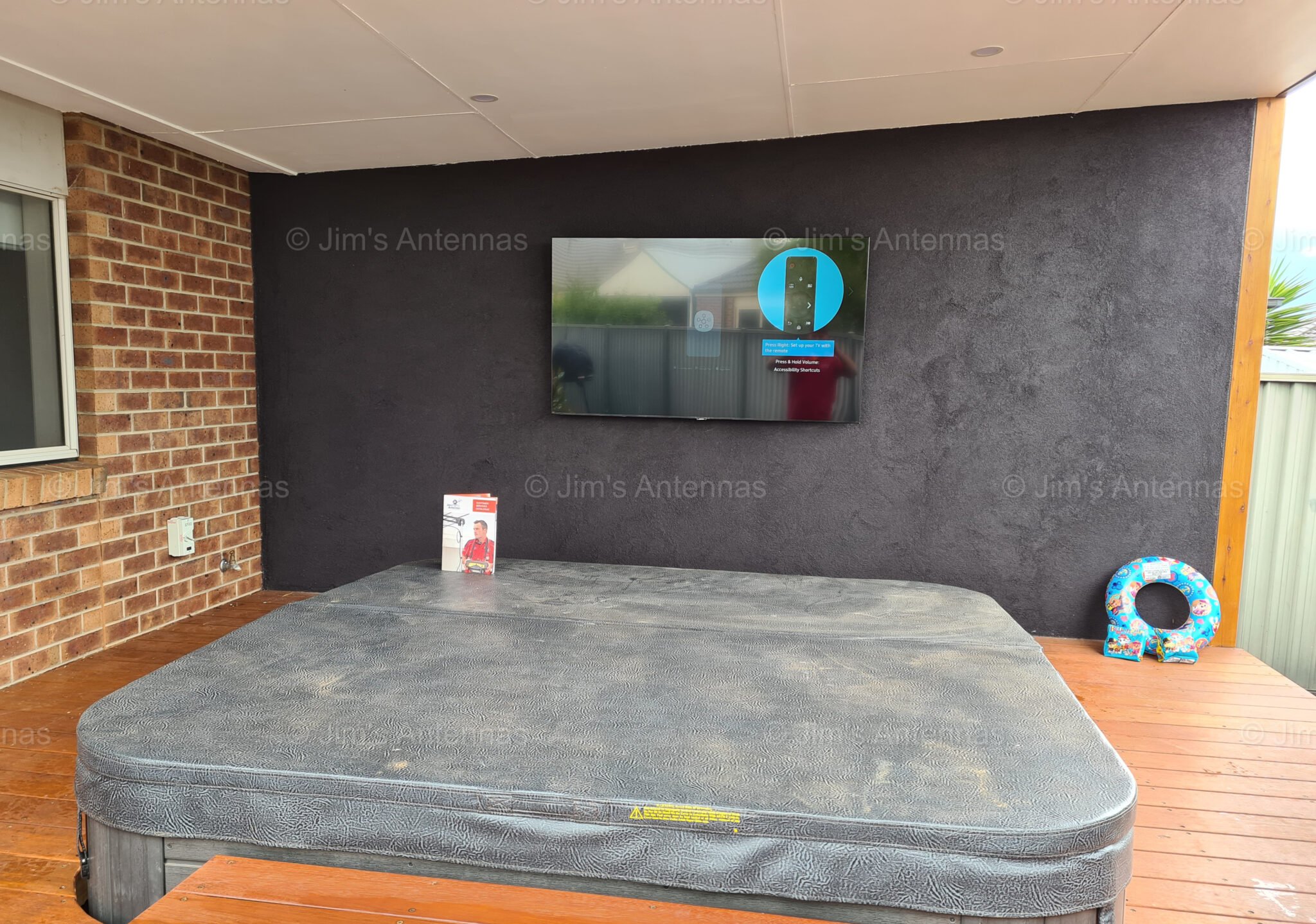 TV Wall Mount for Outdoor Spa | Jim's Antennas